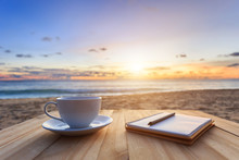 Cup Of Tea In The Beach Free Stock Photo - Public Domain Pictures