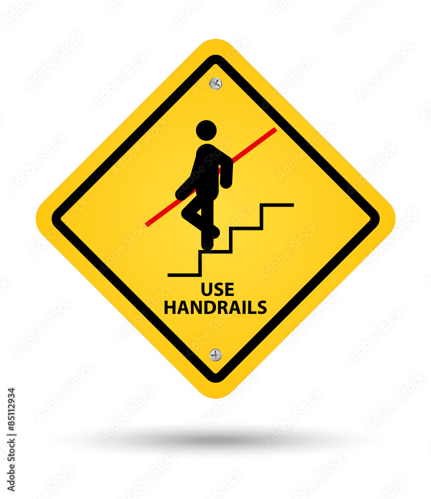 handrail sign Stock Vector | Adobe Stock