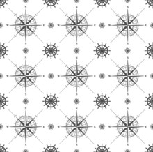 Seamless Nautical Compass Pattern Free Stock Photo - Public Domain Pictures