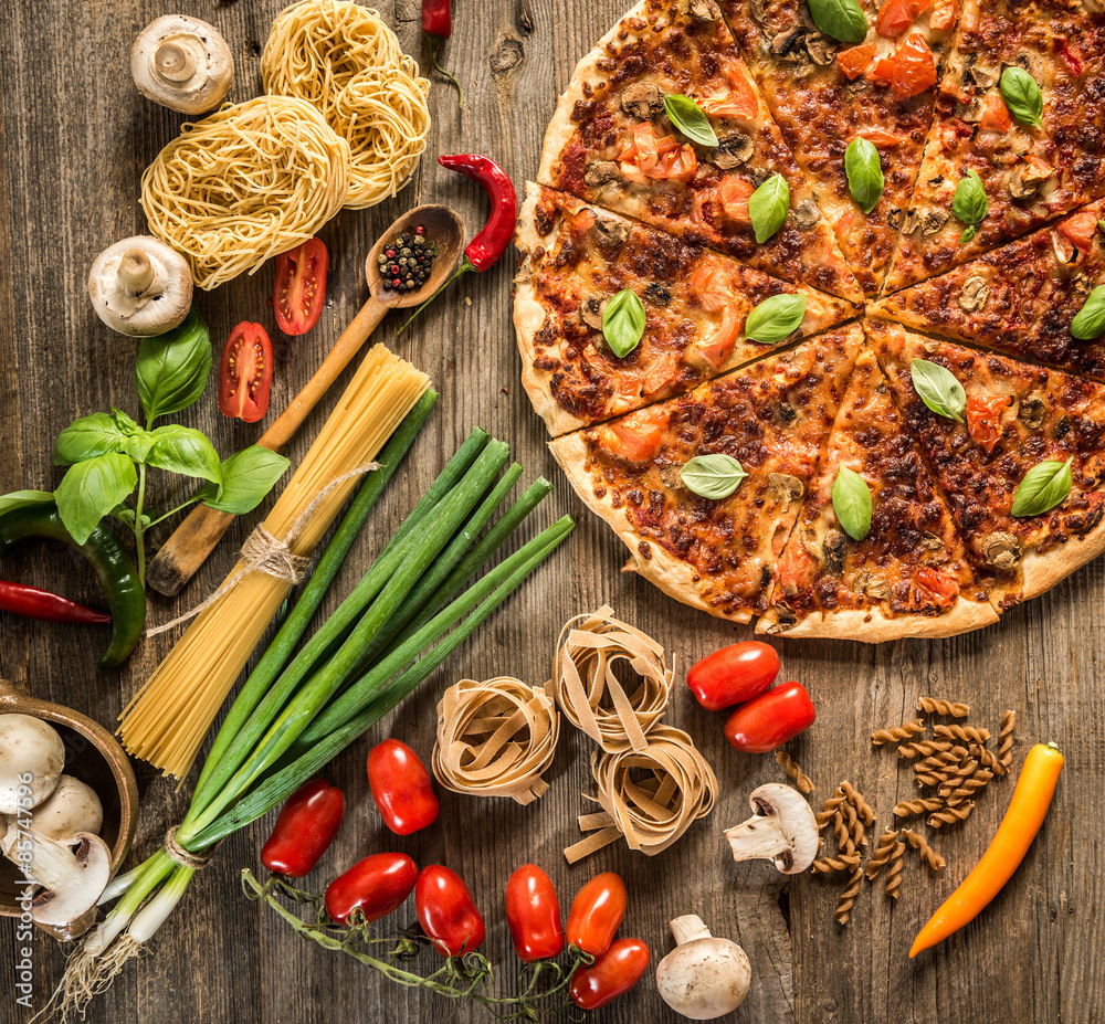 Italian food background Stock Photo | Adobe Stock