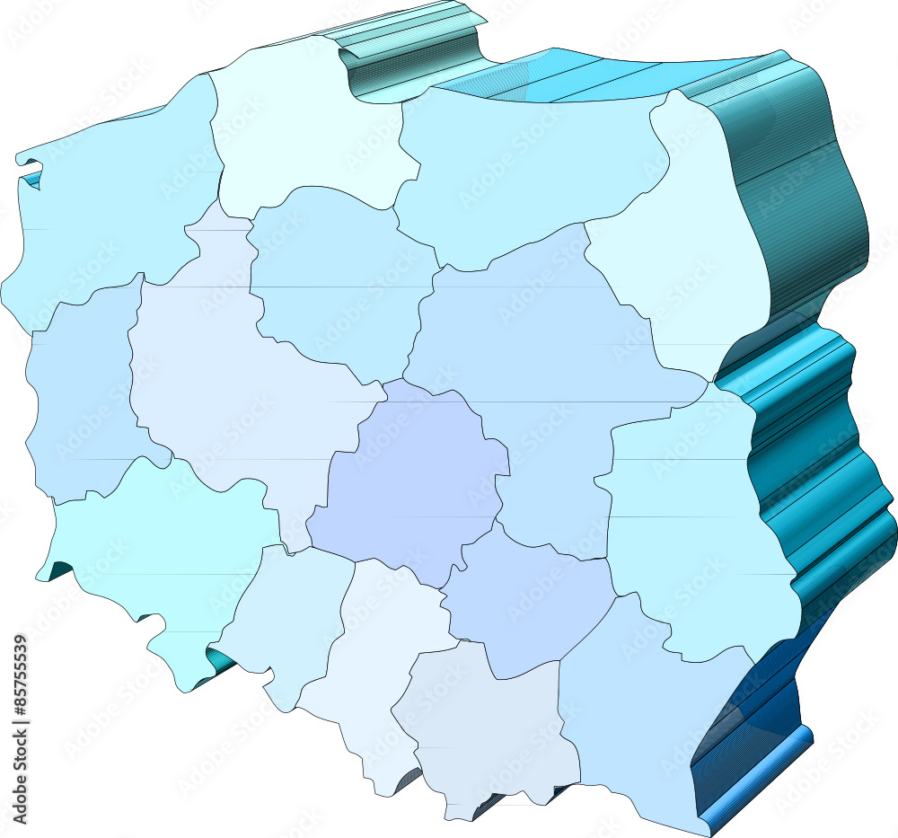 Vetor Mapa POLSKI do Stock | Adobe Stock
