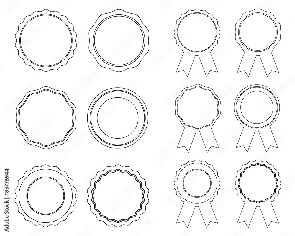 Blank badges Stock Vector | Adobe Stock