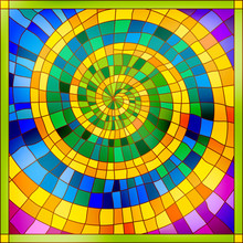 Spiral Stained Glass Window Free Stock Photo - Public Domain Pictures