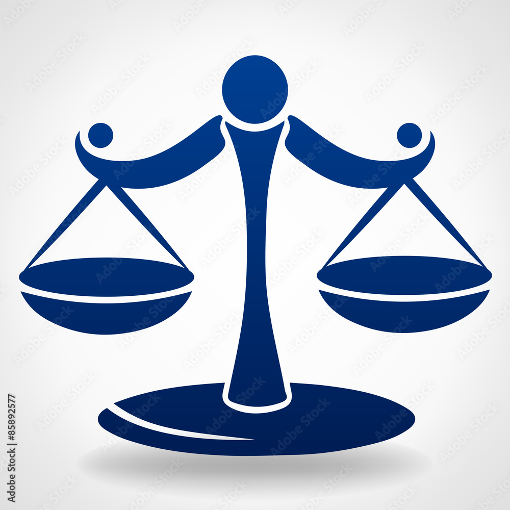 Scale of justice symbol Stock Vector | Adobe Stock