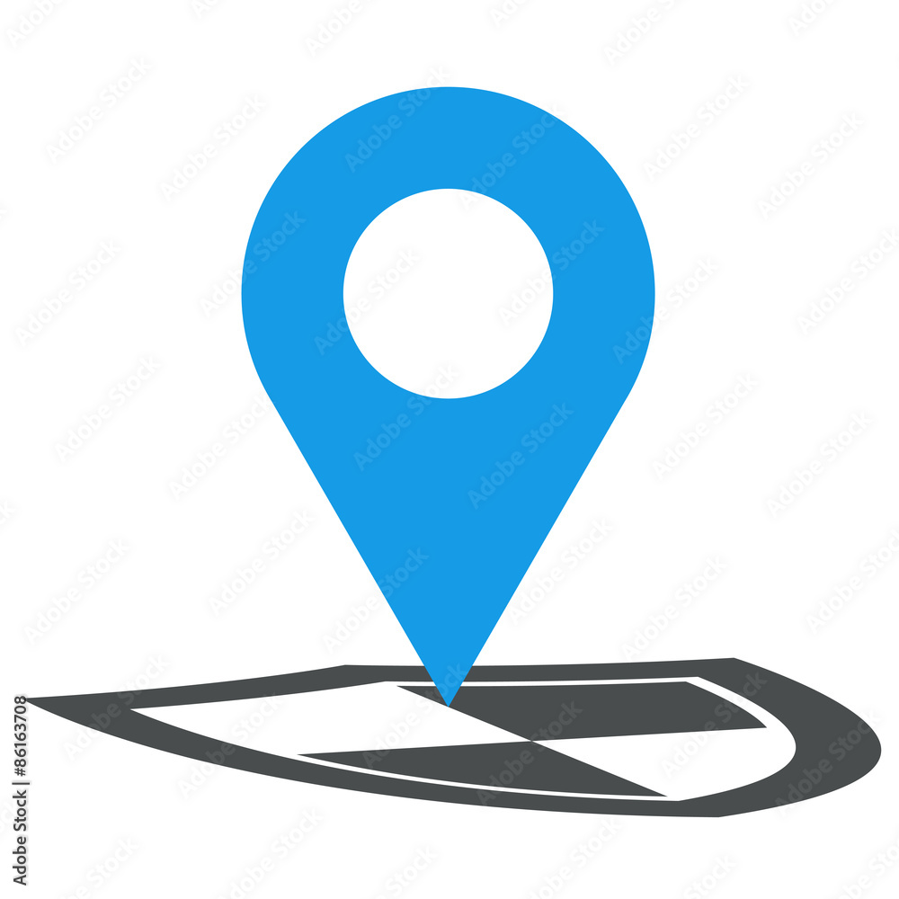 Icono simbolo localizacion escudo azul Stock Illustration | Adobe Stock