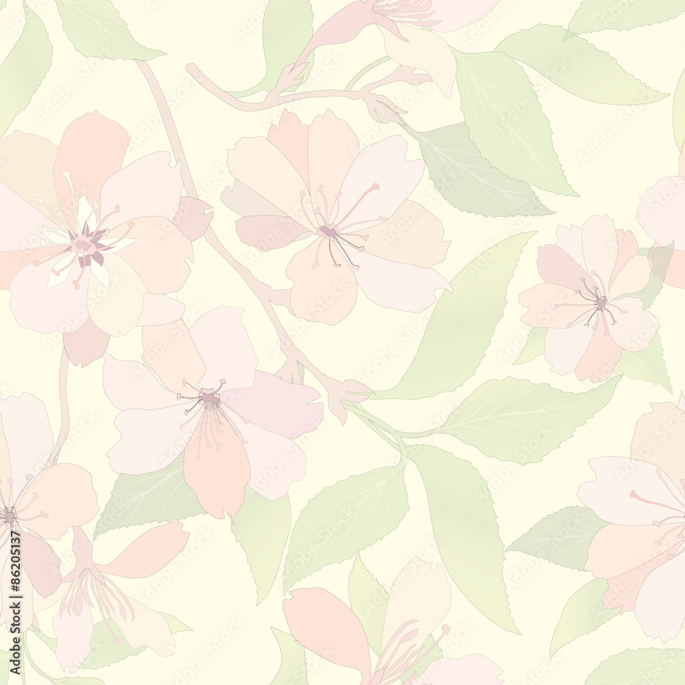 Flower pattern. Tiled texture. Floral seamless spring background Stock ...