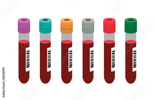 Blood test tubes vector image Stock Vector | Adobe Stock