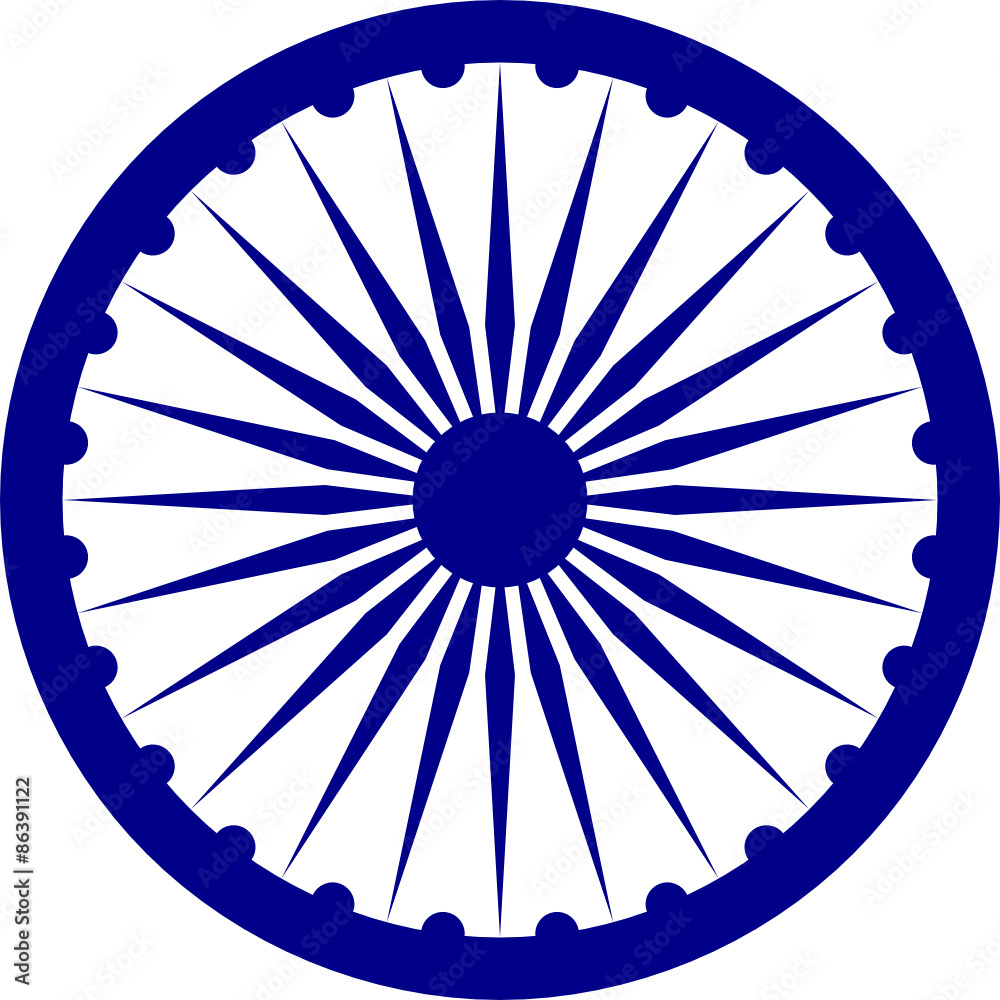 Ashoka Chakra. The wheel of India Stock Vector | Adobe Stock