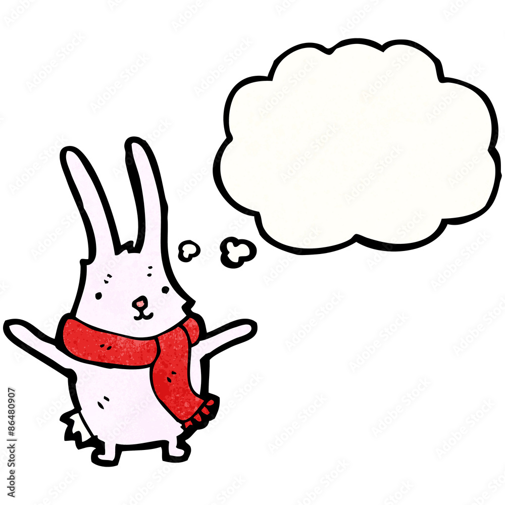 cartoon pink rabbit Stock Vector | Adobe Stock