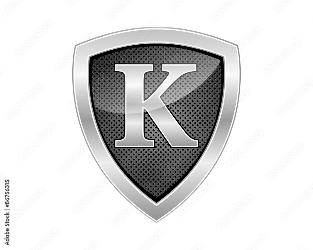 letter shield icon logo k Stock Vector | Adobe Stock