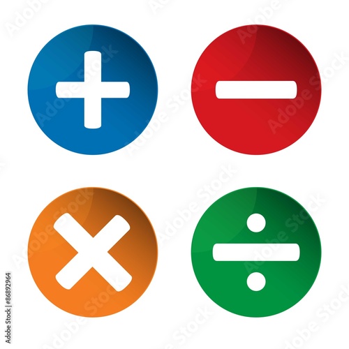 Mathematics signs. Add icon. Minus icon. Multiply icon. Divine i Stock ...
