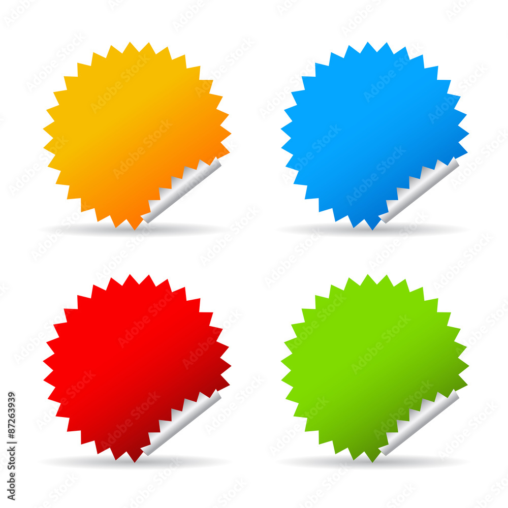 Star price tag stickers Stock Vector | Adobe Stock