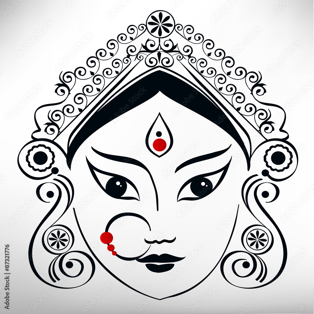 Durga, Saraswati, Lakshmi illustration. Vector. Stock Vector | Adobe Stock
