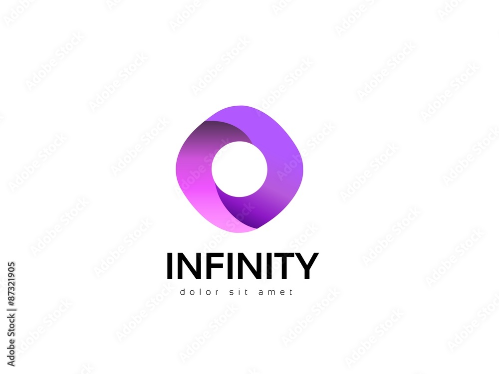 Infinity abstract logo design. Creative business icon. Vector idea ...