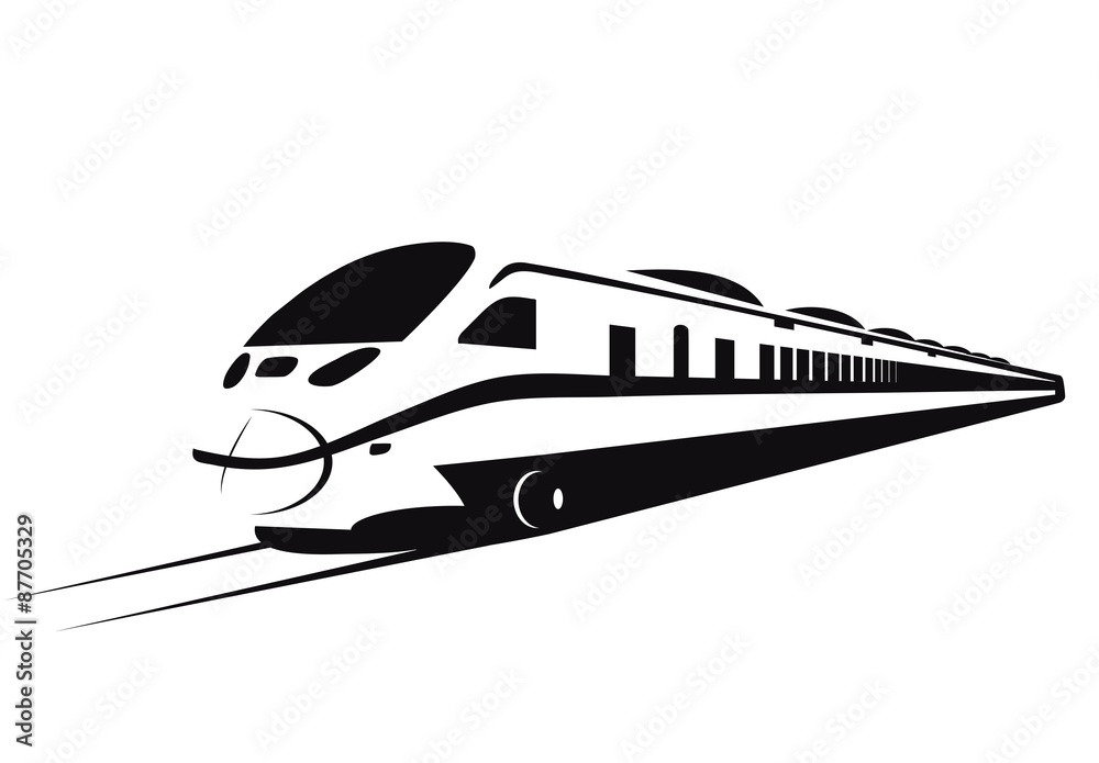 Train outline vector Stock Illustration | Adobe Stock