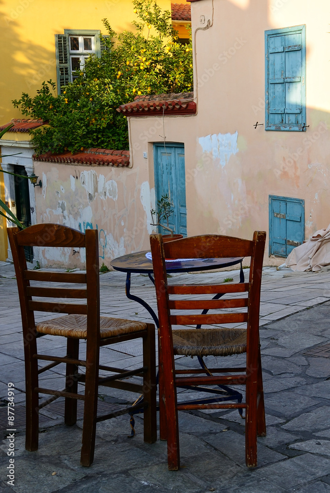 Plaka,an old historical neighbourhood of Athens, clustered around the ...
