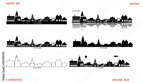 Skyline Ulm – kaufen Sie diese Vektorgrafik und finden Sie ähnliche ...