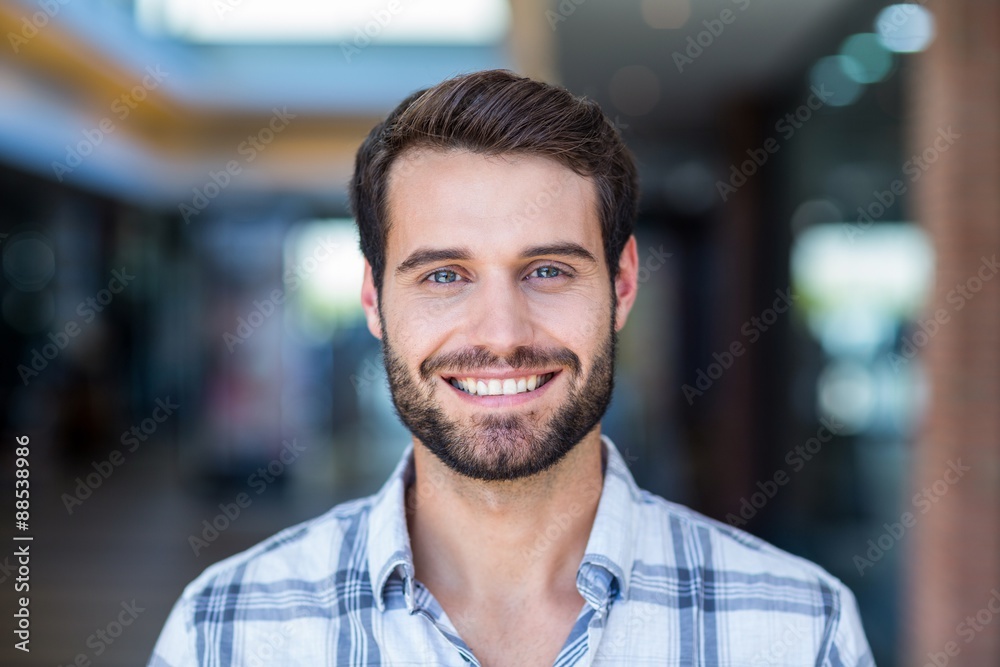 Portrait of happy smiling man Stock Photo | Adobe Stock