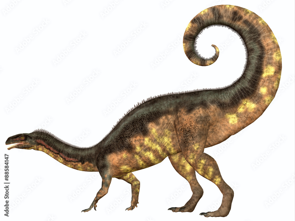 Ilustración de Stock Plateosaurus Dinosaur Tail - Plateosaurus was a ...