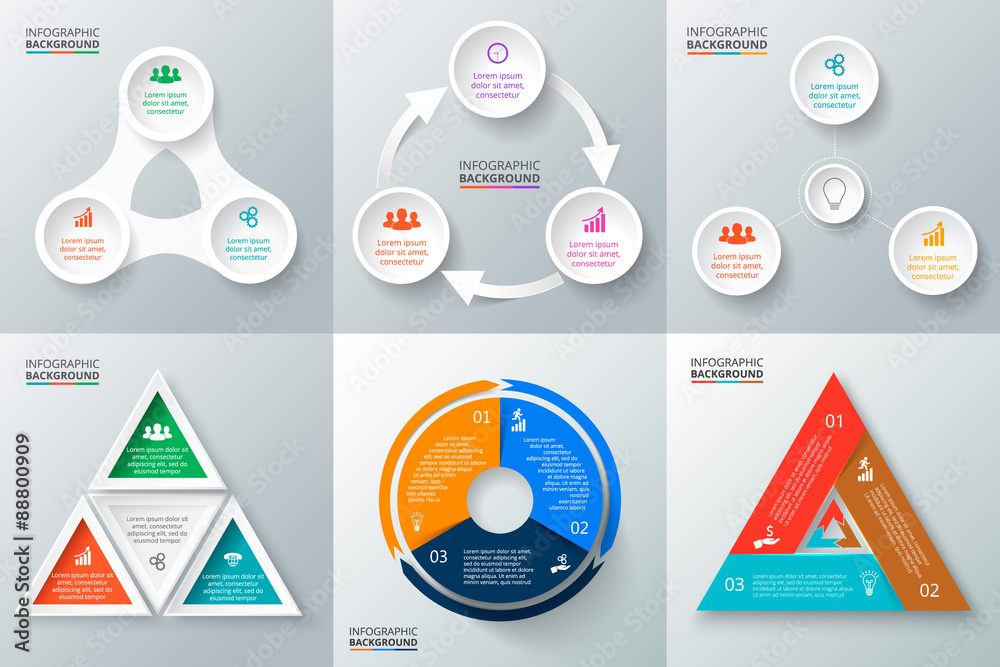 Vector circle elements set for infographic. Stock Vector | Adobe Stock