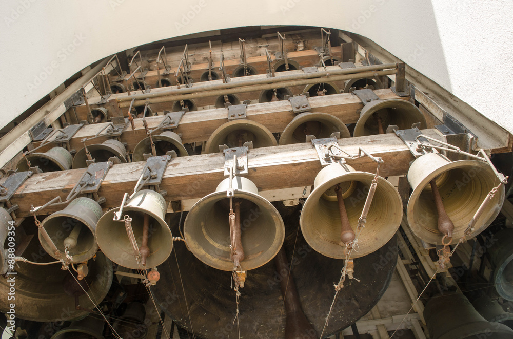 Inside bell tower in Saint Michael's Golden-Domed Cathedral in Kyiv ...