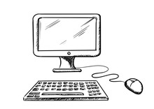 Sketched Computer Keyboard Free Stock Photo - Public Domain Pictures