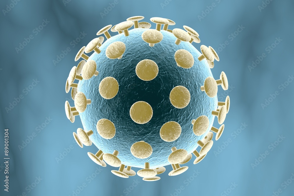 MERS virus. Digital illustration of Coronavirus, model of virus, virus ...