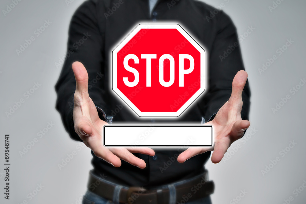 Stopschild, Verkehrsschild, Hinweistafel Stock Photo | Adobe Stock