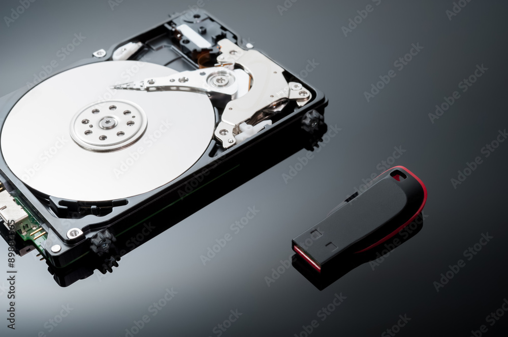 USB Flash Drive with hard disk Stock Photo | Adobe Stock