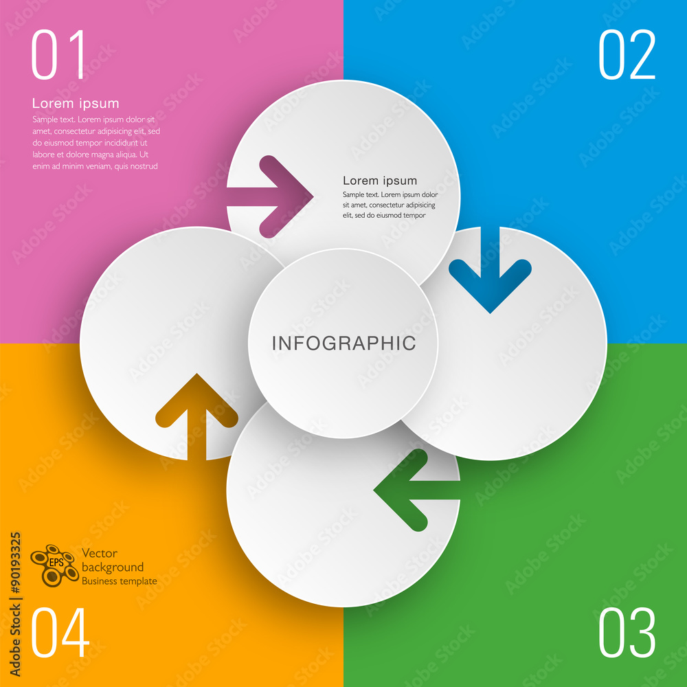 Vector Graphic #4-Step Process Stock Vector | Adobe Stock