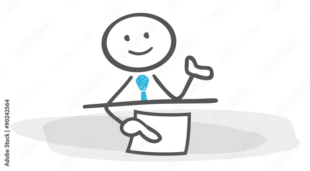 stickman table paper Stock Vector | Adobe Stock