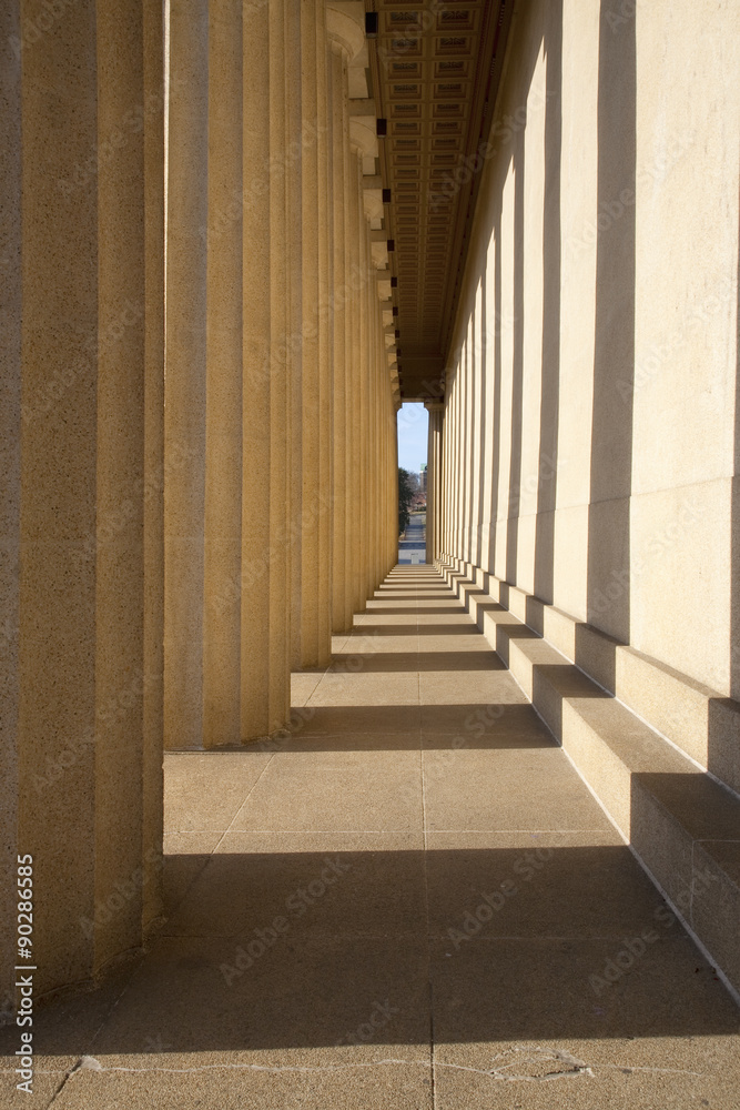 Columns of The Parthenon, Nashville, Tennessee, Centennial park, Full ...