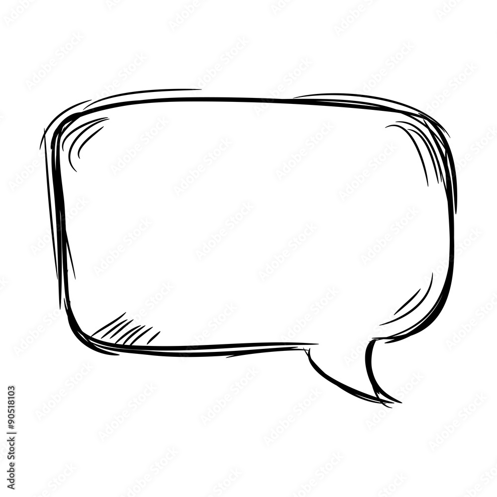 Hand Drawn Speech Bubble Stock Vector | Adobe Stock