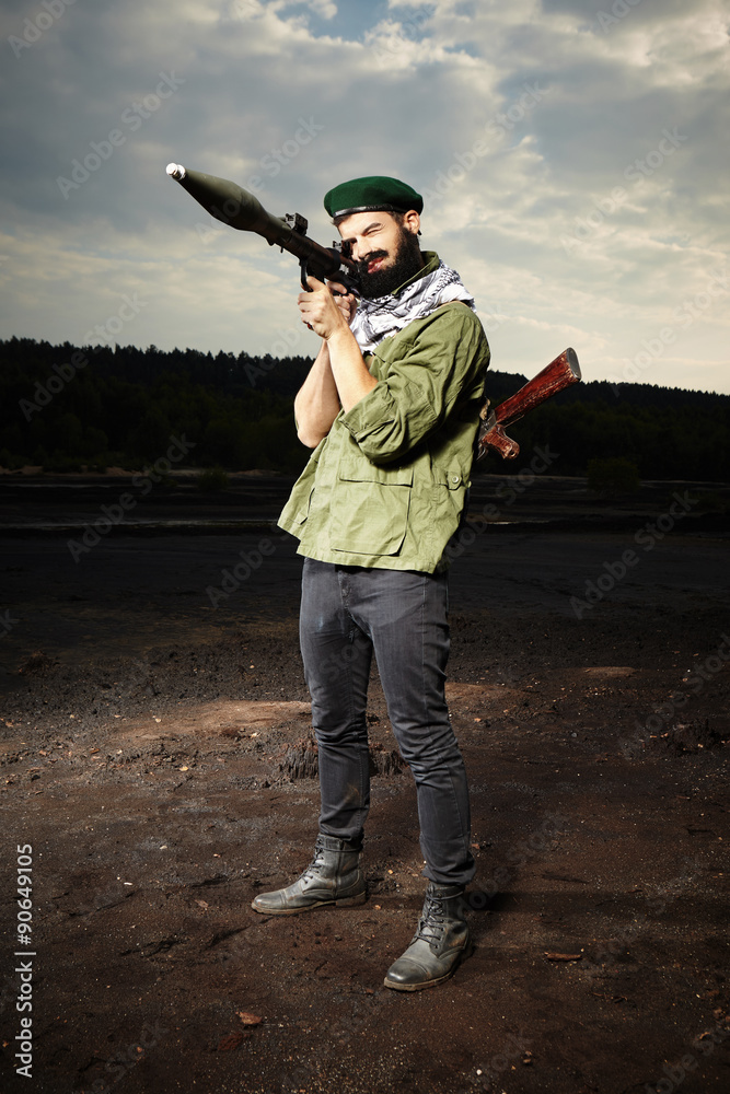 Dangerous man with RPG Stock Photo | Adobe Stock