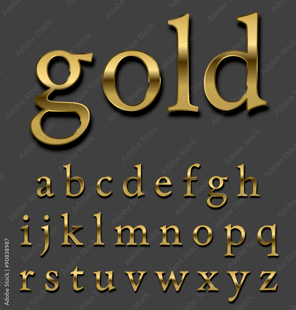 Gold font Stock Vector | Adobe Stock