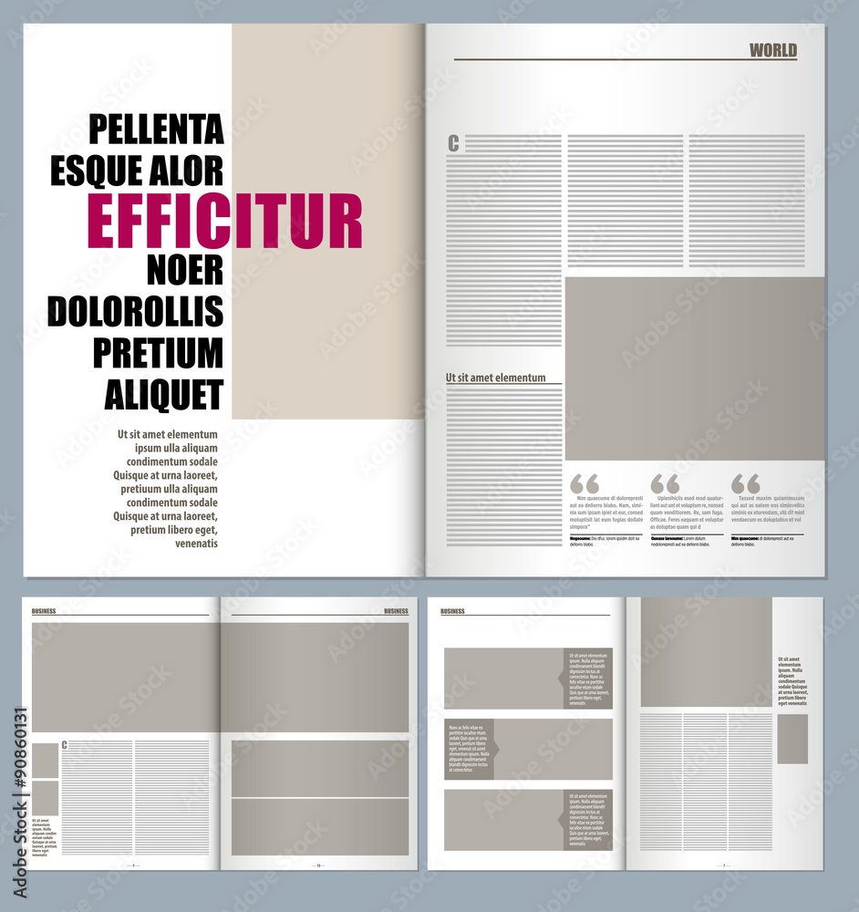 modern magazine layout template Stock Vector | Adobe Stock