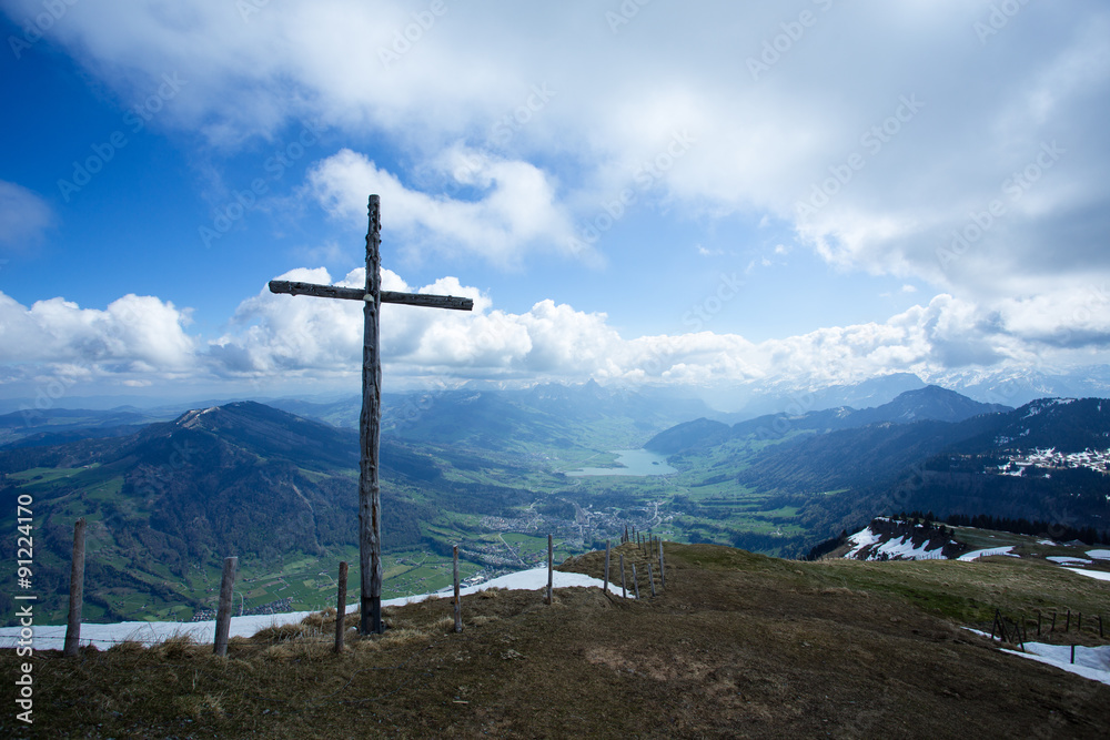Mount Rigi is located in central Switzerland and surrounded by Lake ...