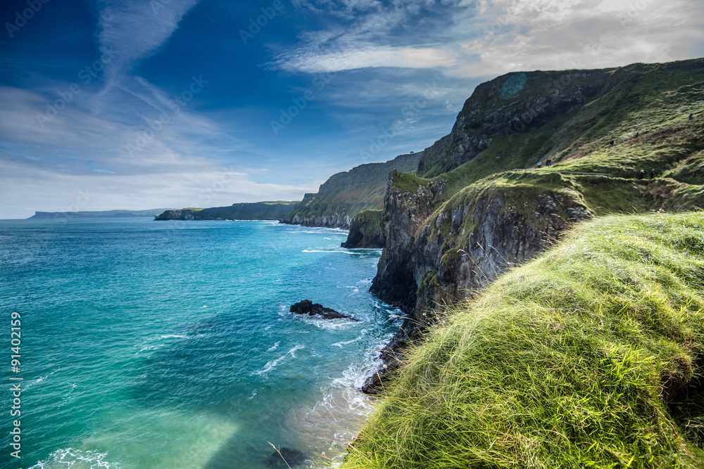 Beautiful coastal landscape in Northern Ireland Stock Photo | Adobe Stock