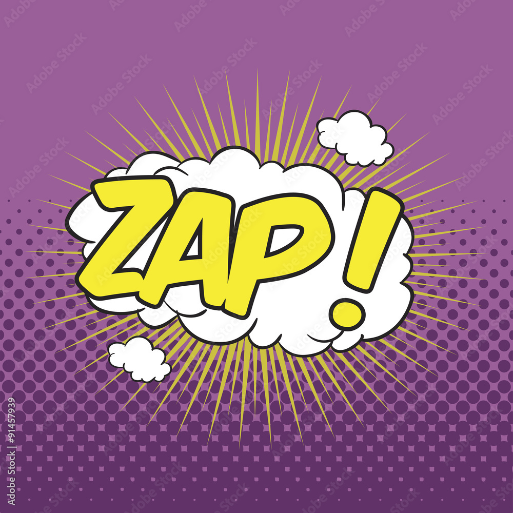 Image vectorielle Stock ZAP! Wording Sound Effect for Comic Speech ...