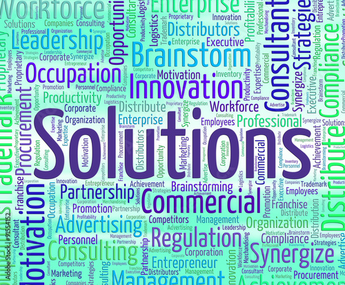 Solutions Word Represents Solved Words And Text Stock Illustration ... Solutions Word Represents Solved Words And Text Stock Illustration ...
