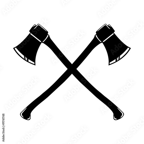 Crossed silhouette Axes icon illustration - A vector illustration ...