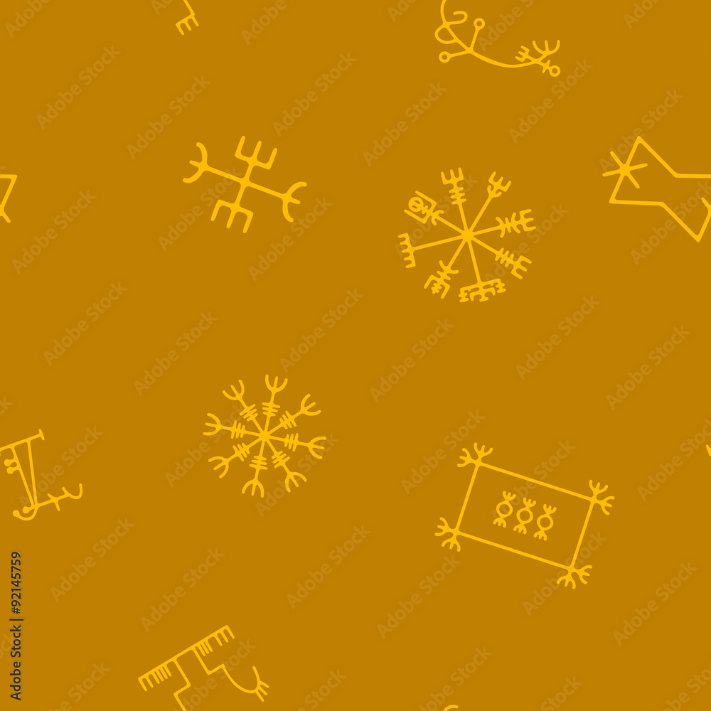 Seamless background with mascots of Scandinavian warriors for your ...