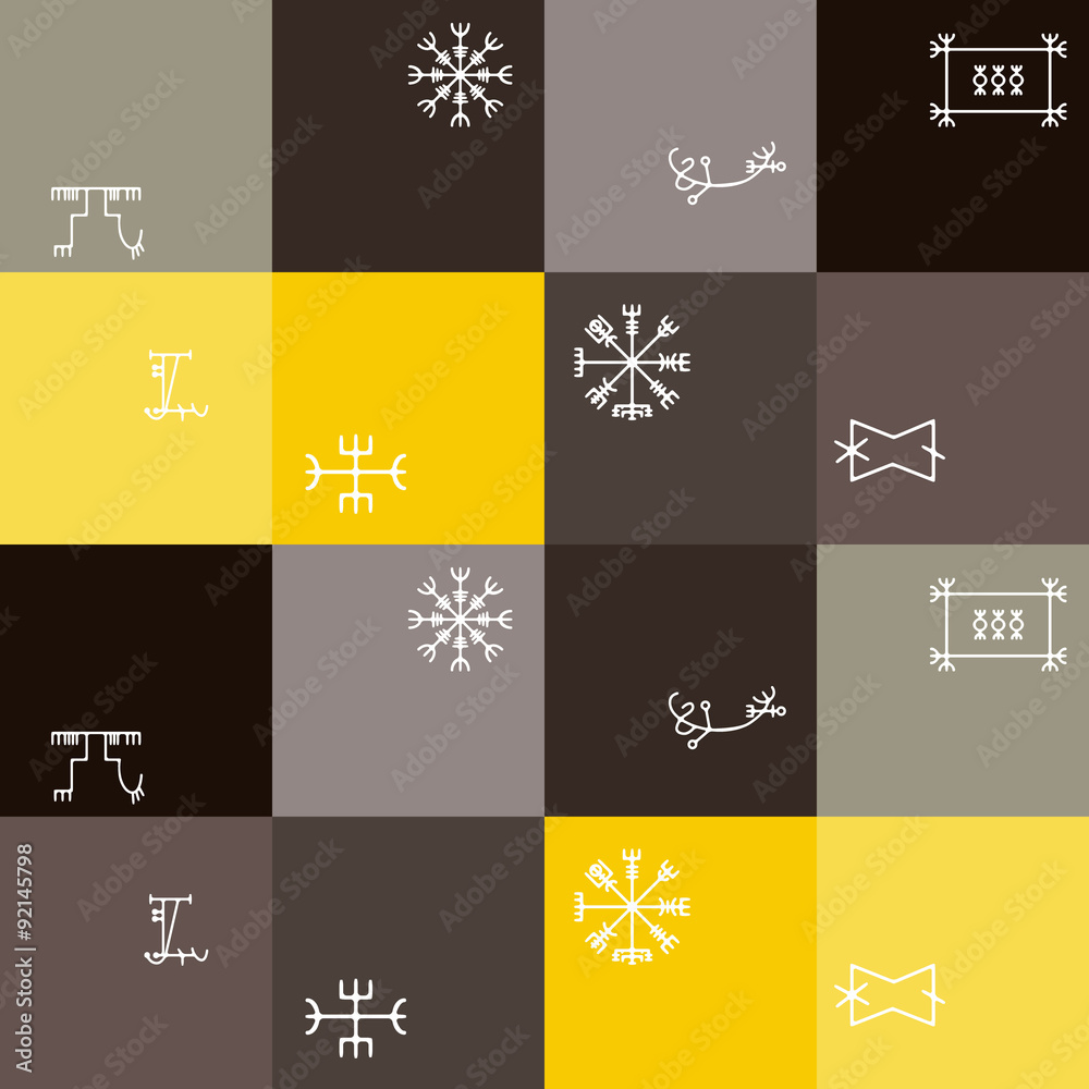 Seamless background with mascots of Scandinavian warriors for your ...