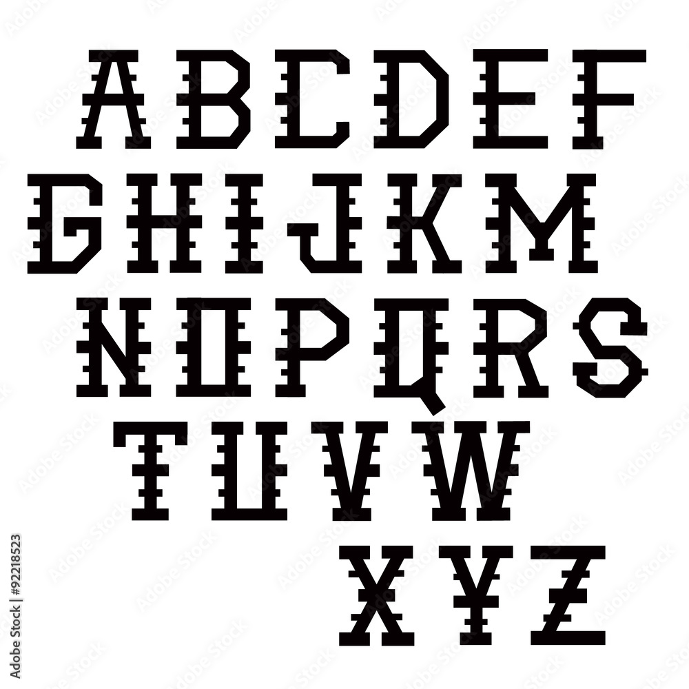 Font in English/ The easy font letters simple form and attracted to its ...
