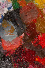 Dried Paint On An Art Palette Free Stock Photo - Public Domain Pictures