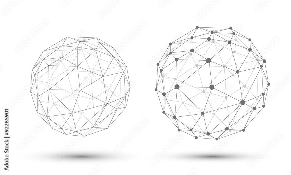 Abstract vector sphere. Connection Structure. Geometric Modern ...