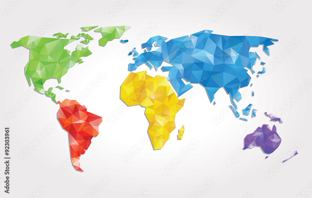 world map triangles Stock Vector | Adobe Stock