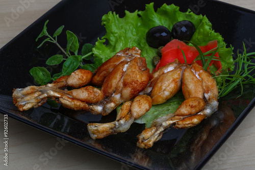 Roasted Frog legs Stock Photo | Adobe Stock