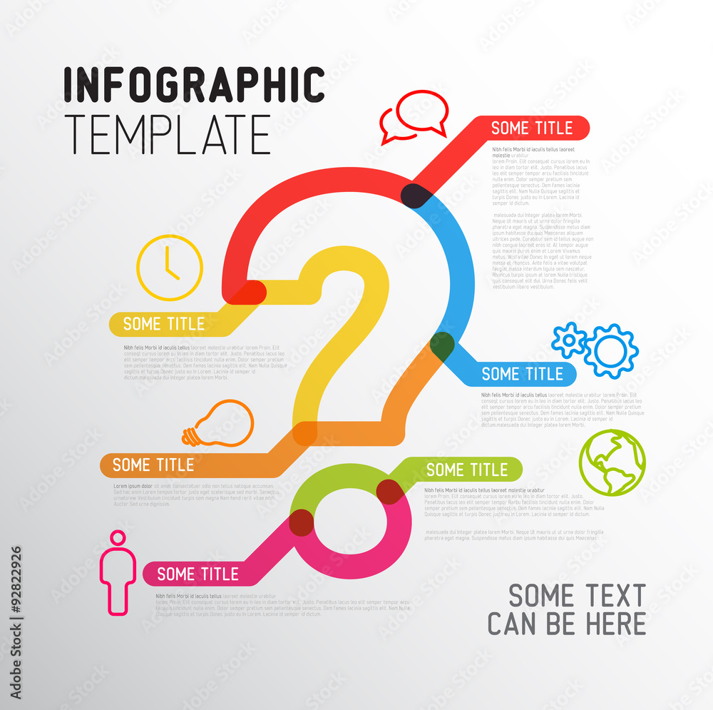 Vector Question Mark Infographic report template Stock Vector | Adobe Stock