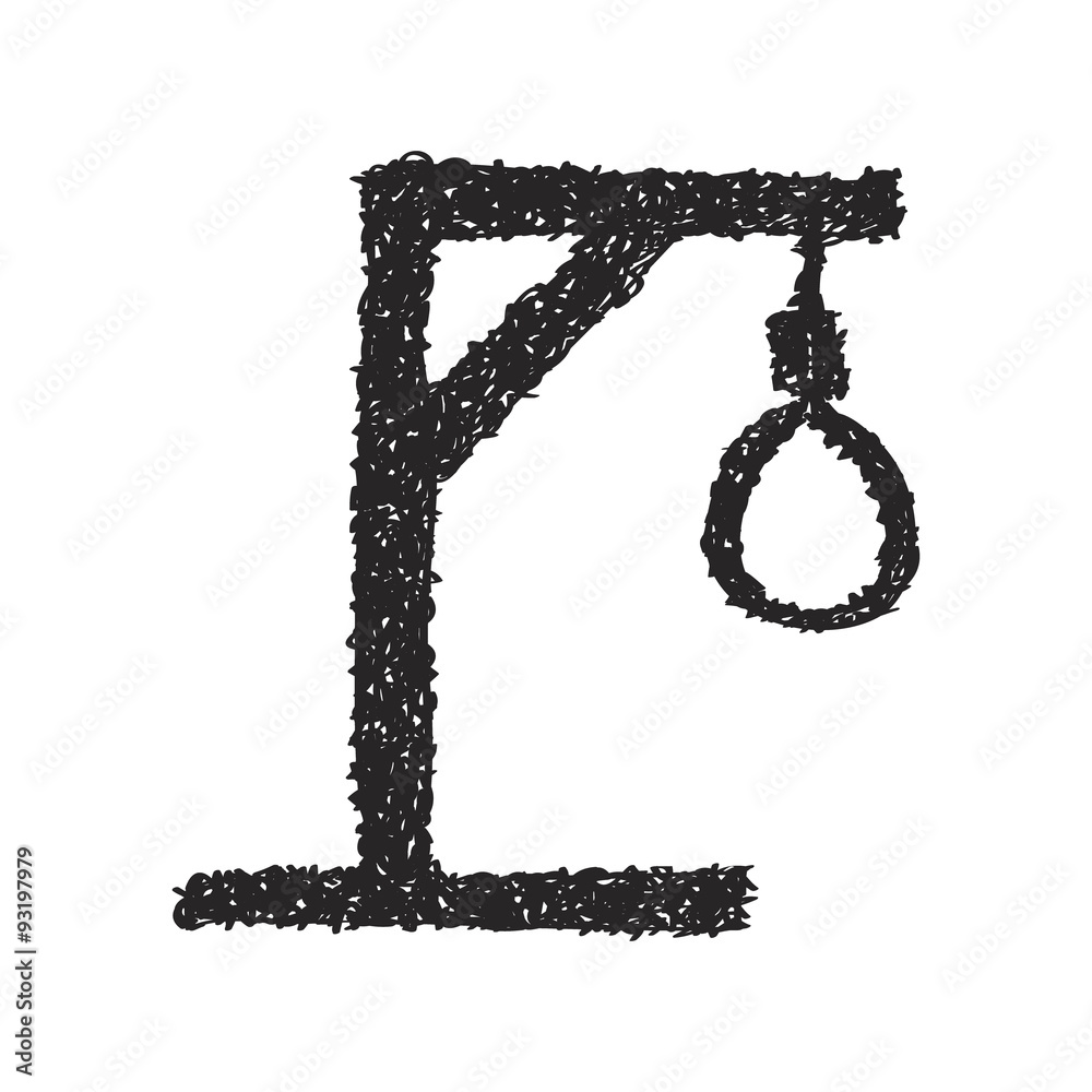 Simple doodle of a hangmans noose Stock Vector | Adobe Stock
